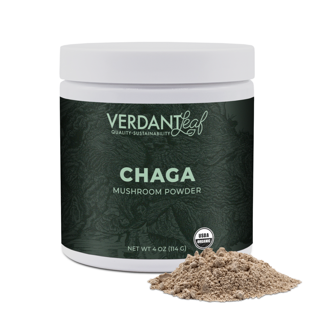 Chaga | Certified Organic | Mycellium Mushroom Powder – Verdant Leaf